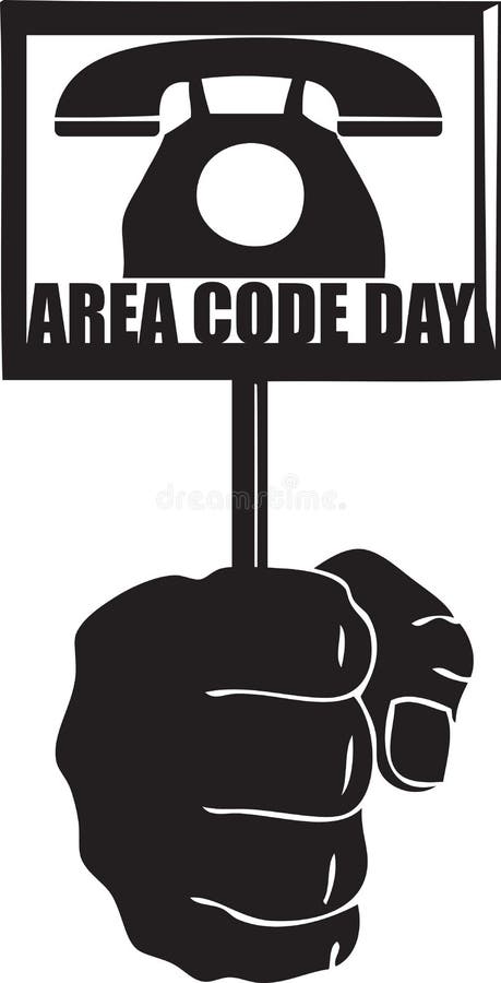 Area Code Day message stock vector. Illustration of hold - 201741894