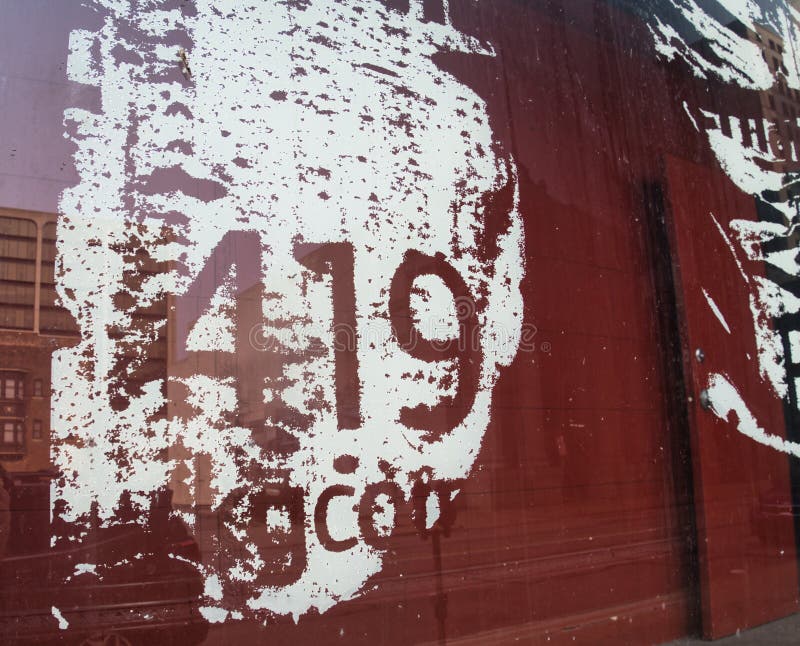 419 Area Code Painted on Window Toledo Ohio Stock Image - Image of ...