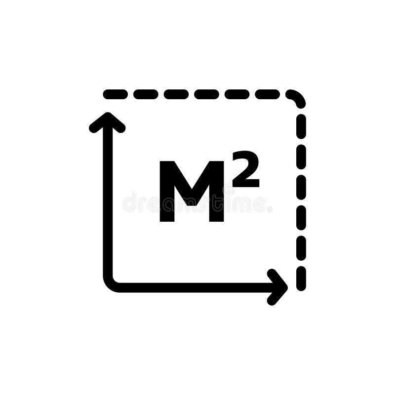 Area and Dimension Icon Set. Square Size Space Plot Room Vector Symbol ...