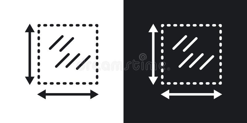 Area and Dimension Icon Set. Square Size Space Plot Room Vector Symbol ...
