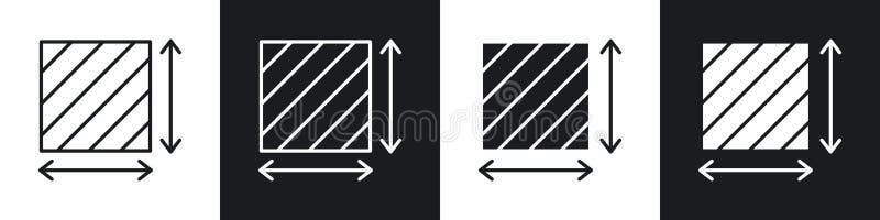 Area and dimension icon stock illustration. Illustration of area ...
