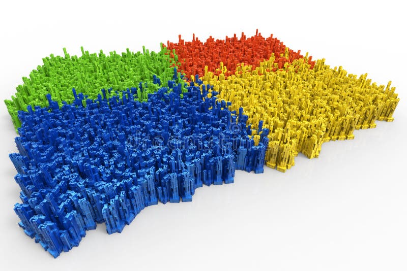 Area Divide Multicolor Building Stock Illustrations – 3 Area Divide ...