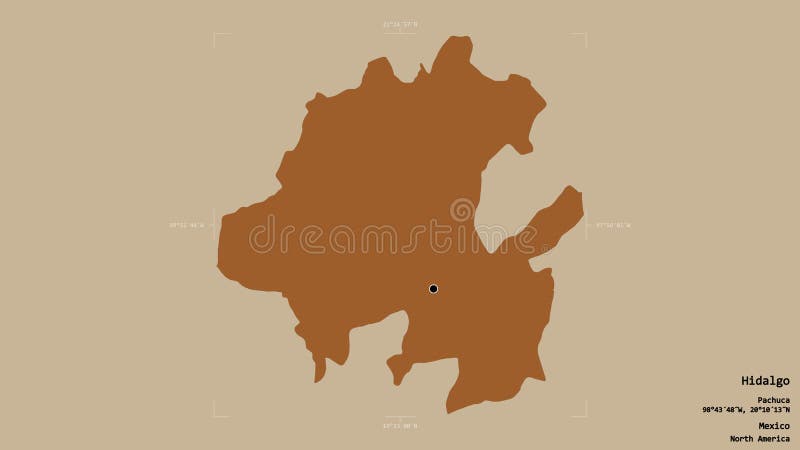 Hidalgo - Mexico. Bounding Box. Pattern Stock Illustration ...