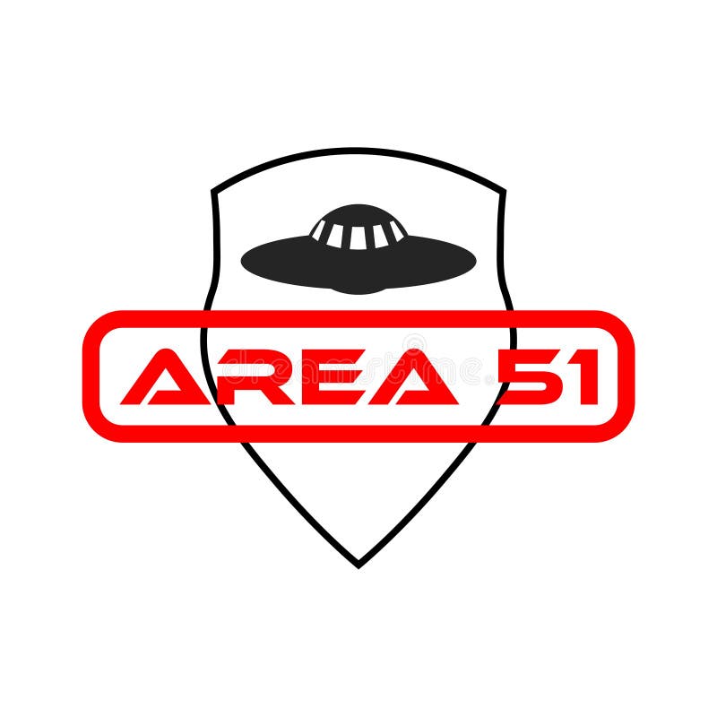 Area 51 Icon Isolated on White Background Stock Vector - Illustration ...