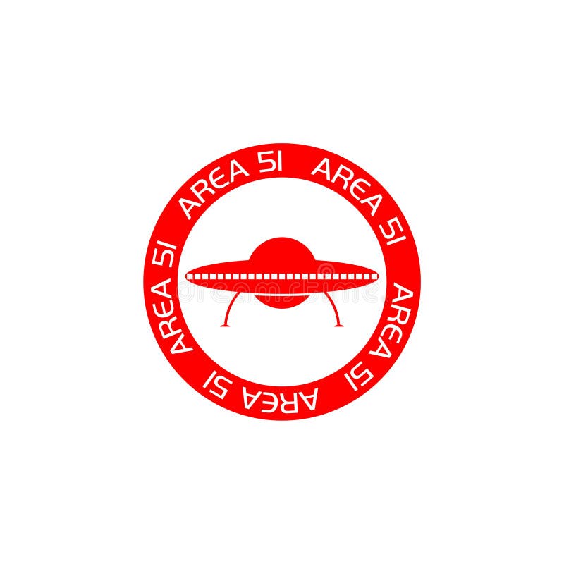 Area 51 Icon Isolated on White Background Stock Vector - Illustration ...