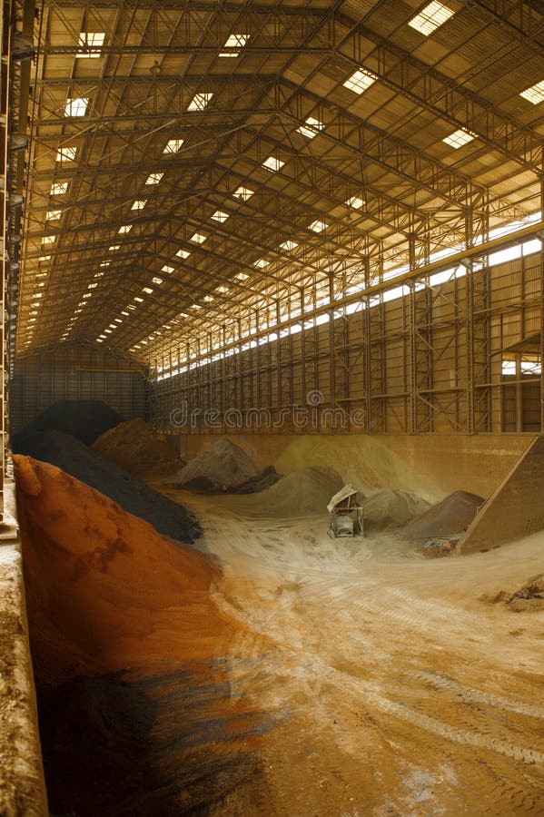 Area for Keep Mined Zinc and Other Minerals in Mine. Stock Image ...