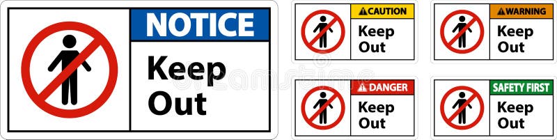 Area Keep Out Sign on White Background Stock Vector - Illustration of ...