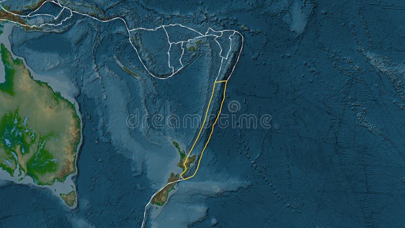 Kermadec Plate Outlined. Patterson Cylindrical. Physical Stock ...