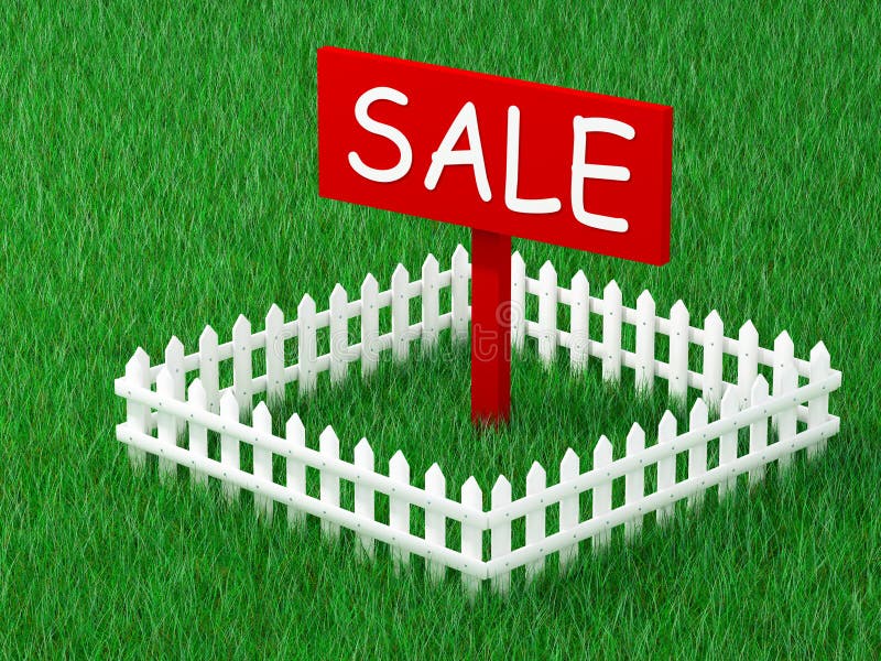 Area of the land for sale stock illustration. Illustration of piece ...