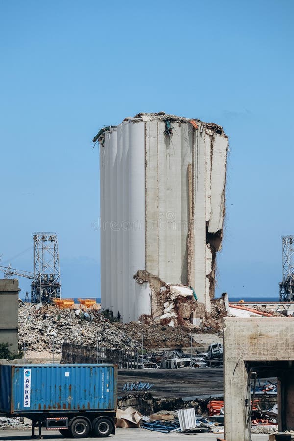 Area of the Massive Explosion in the Port of Beirut, on August 4th 2020 ...