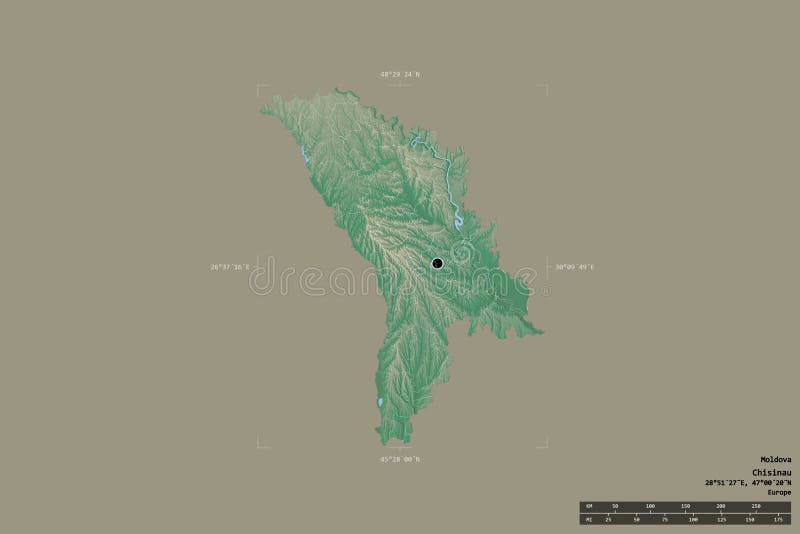 Regional Division of Moldova. Relief Stock Illustration - Illustration ...