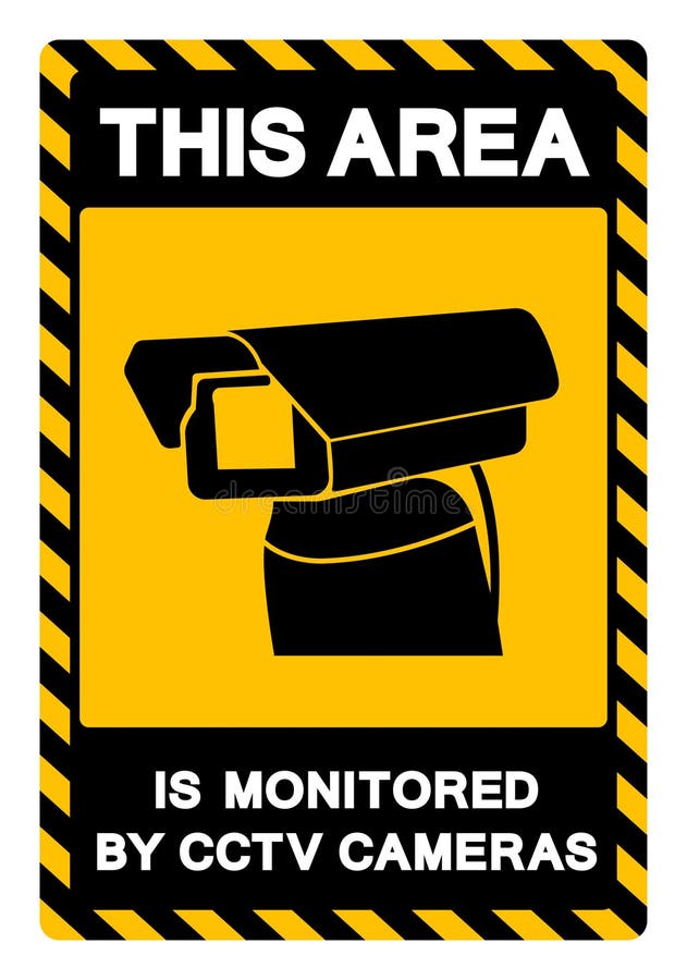 This Area is Monitored by CCTV Cameras Symbol Sign, Vector Illustration ...
