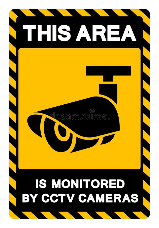 This Area is Monitored by CCTV Cameras Symbol Sign, Vector Illustration ...