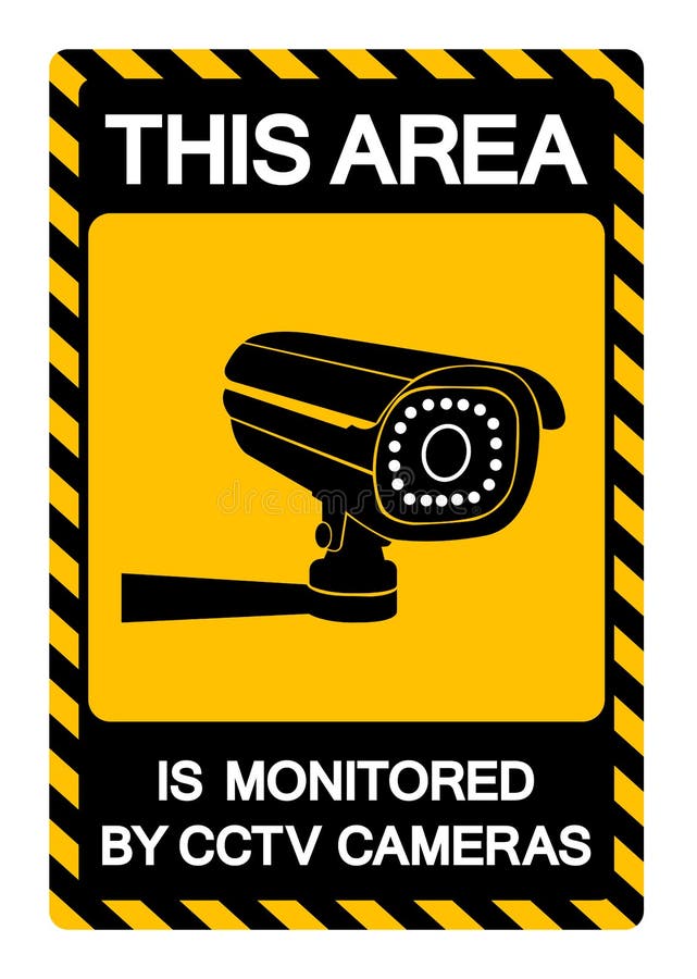 This Area is Monitored by CCTV Cameras Symbol Sign, Vector Illustration ...