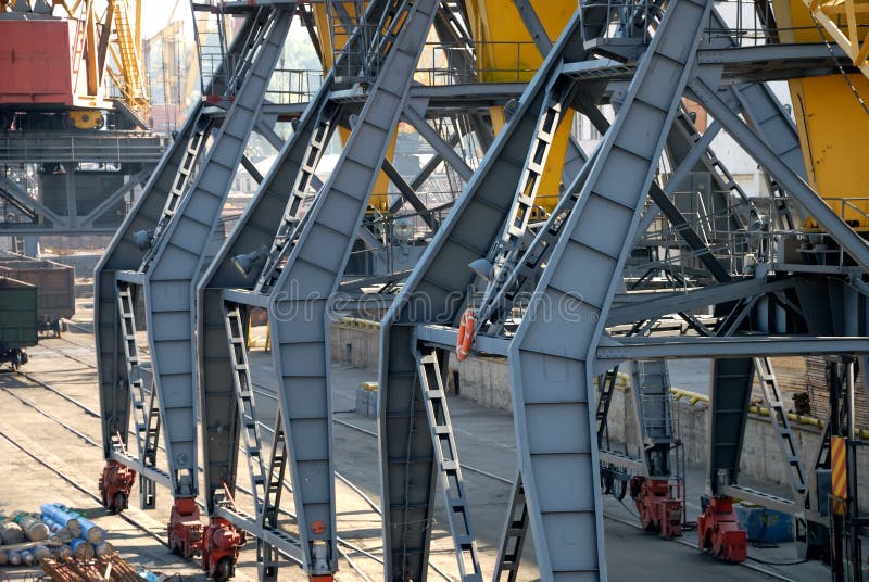 The Area in Port for Loading Stock Photo - Image of mechanical ...