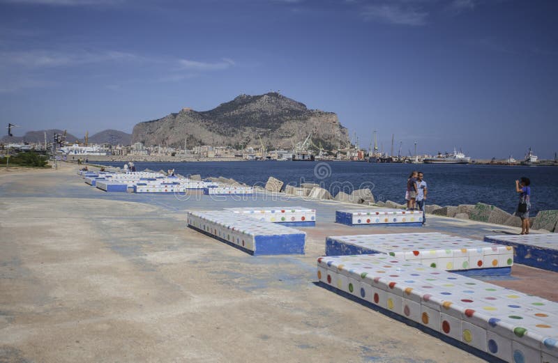 Area of the Port of Palermo #5 Editorial Photo - Image of beach, rock ...