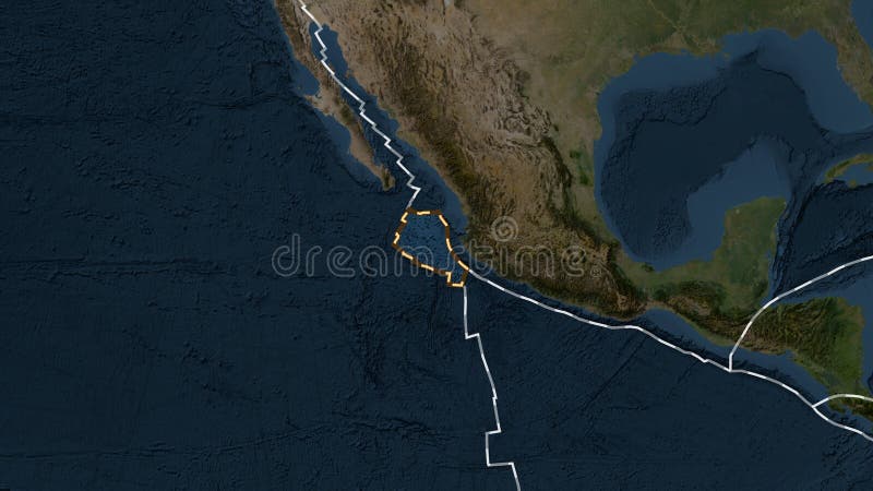 Rivera Plate Highlighted. Patterson Cylindrical. Satellite Stock ...