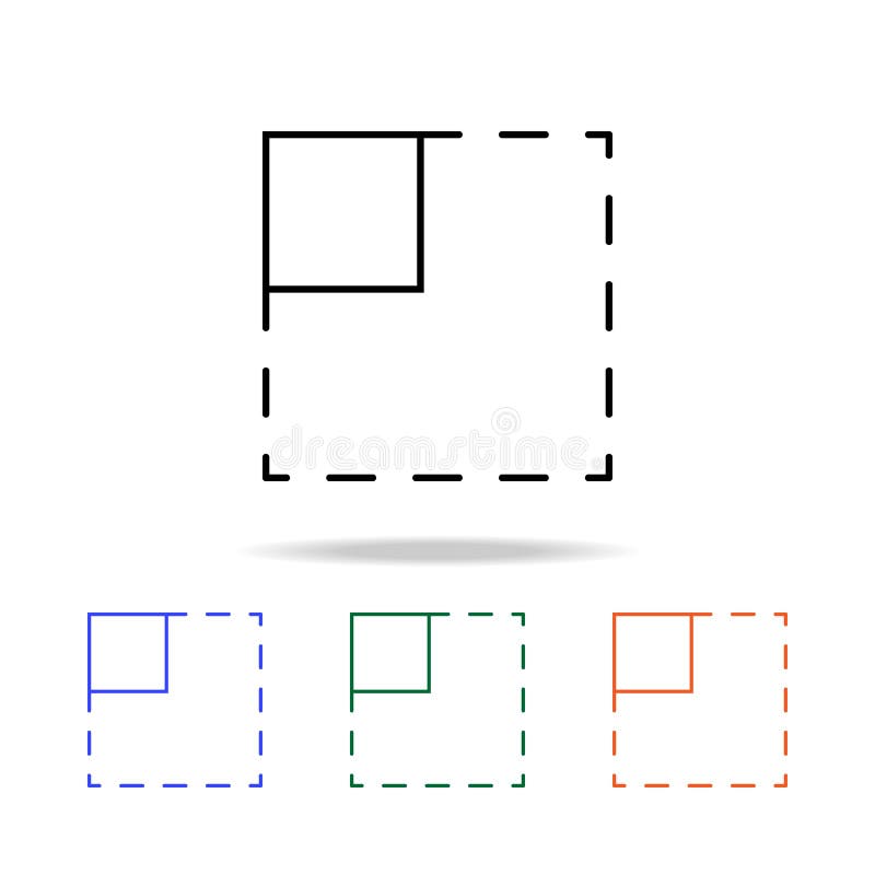 Area Selection Mark Icon. Elements of Simple Web Icon in Multi Color ...