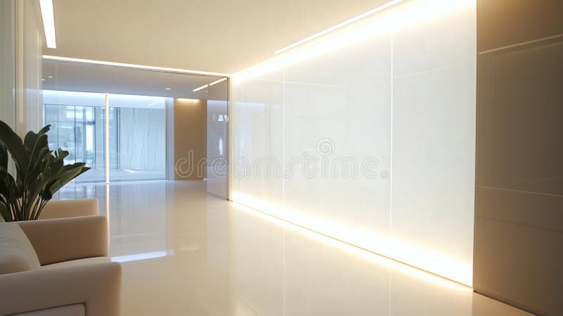Area with Smart Storage Solutions, Muted Tones, Architectural Lighting ...