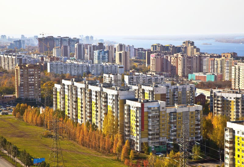 Area of Social Housing in the City of Samara Stock Photo - Image of ...