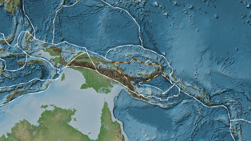 South Bismarck Plate Dashed. Patterson Cylindrical. Topografic Stock ...