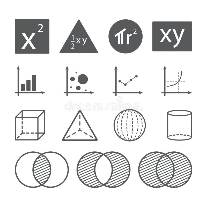 Math icon concept stock vector. Illustration of line - 99653334