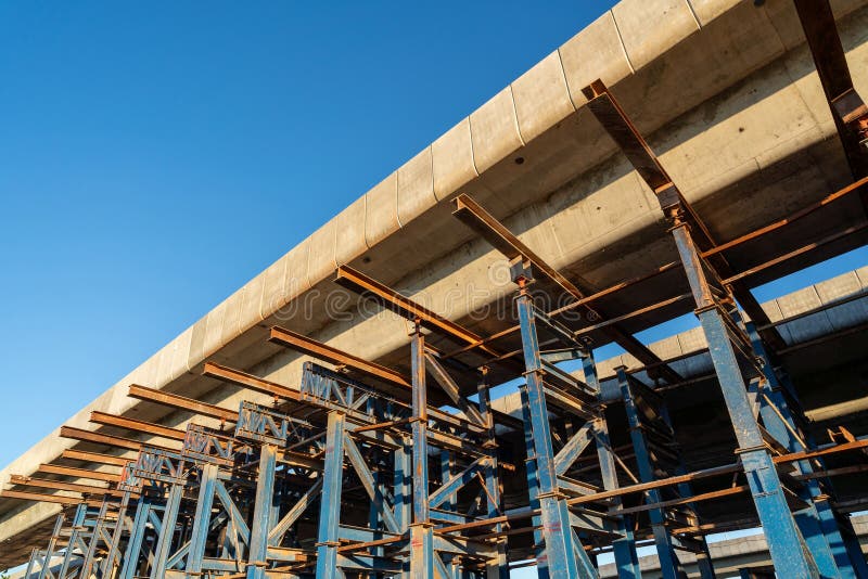 Area of Structure Construction of Road Construction Site. Expressway ...