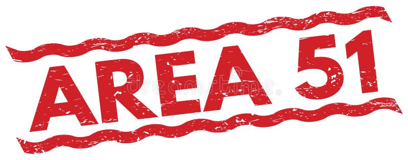 AREA 51 Text on Red Lines Stamp Sign Stock Illustration - Illustration ...