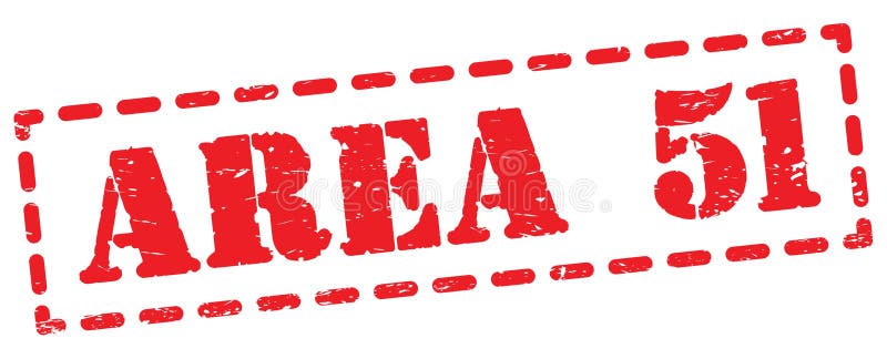 AREA 51 Text Written on Red Stamp Sign Stock Illustration ...