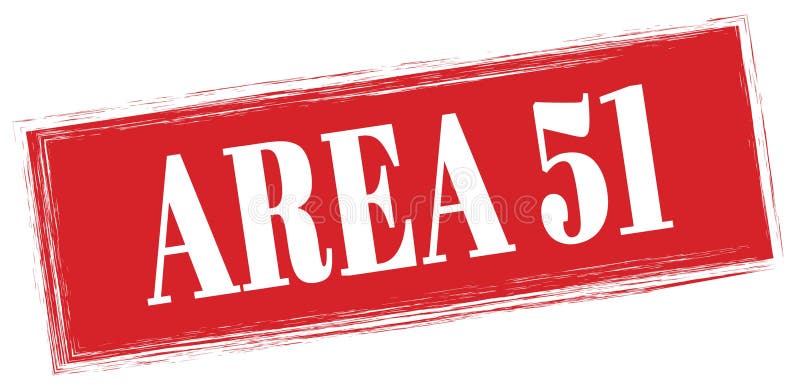 AREA 51 Text Written on Red Stamp Sign Stock Illustration ...