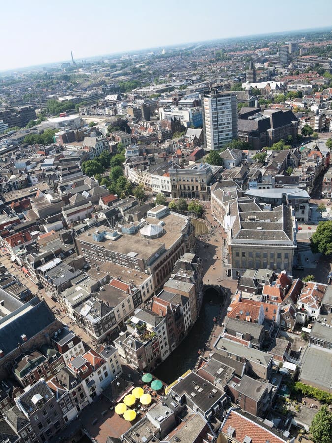 Utrecht city areal view stock image. Image of history - 10071333