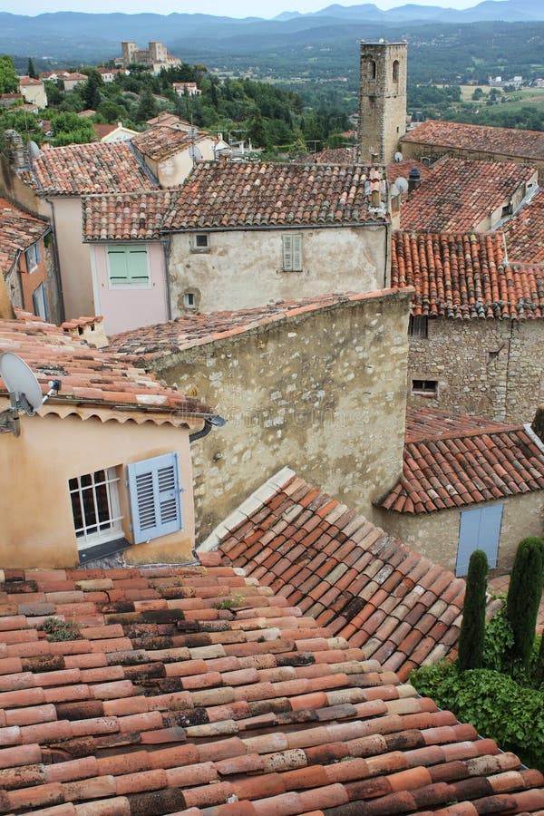 Areal View of Callian, France Stock Image - Image of destination, azure ...