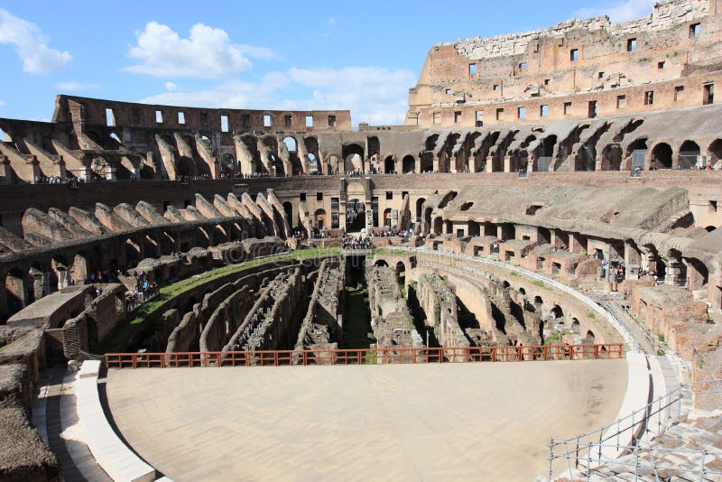 The Arean of Colosseum in Rome Stock Photo - Image of destination ...