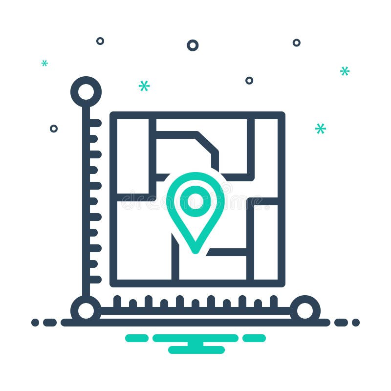 Mix Icon for Areas, Location and Land Stock Illustration - Illustration ...