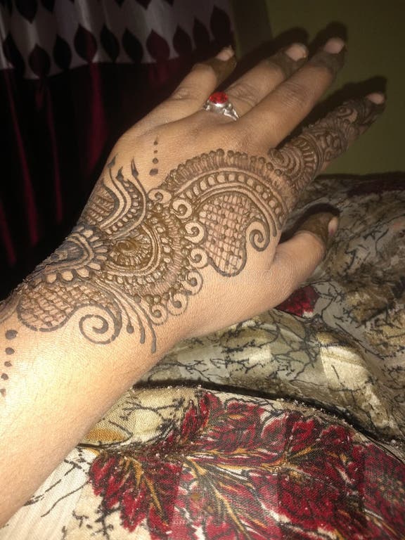 Arebic design of mehndi stock photo. Image of drawing - 204691610