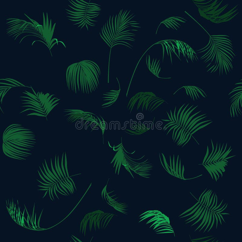 Areca Palm Branches Seamless Pattern. Botanical Pattern. Vector ...