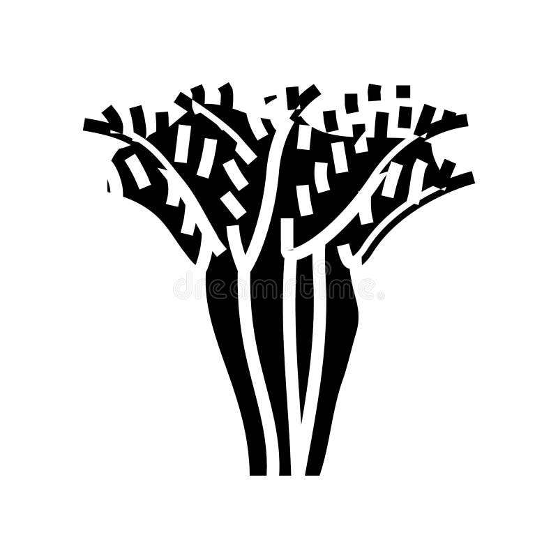 Areca Palm Tree Glyph Icon Vector Illustration Stock Illustration ...