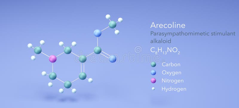 Arecoline Molecule, Molecular Structures, Parasympathomimetic Stimulant ...