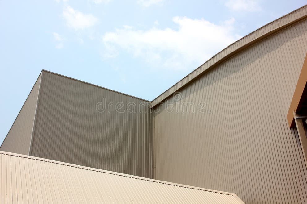 Warehouse Exterior Design Using Metal Cover Design Abstract Pattern ...