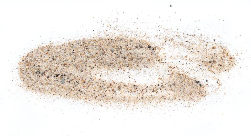 Arena De Mar Sobre Un Fondo Blanco Aislado Imagen de archivo - Imagen ...