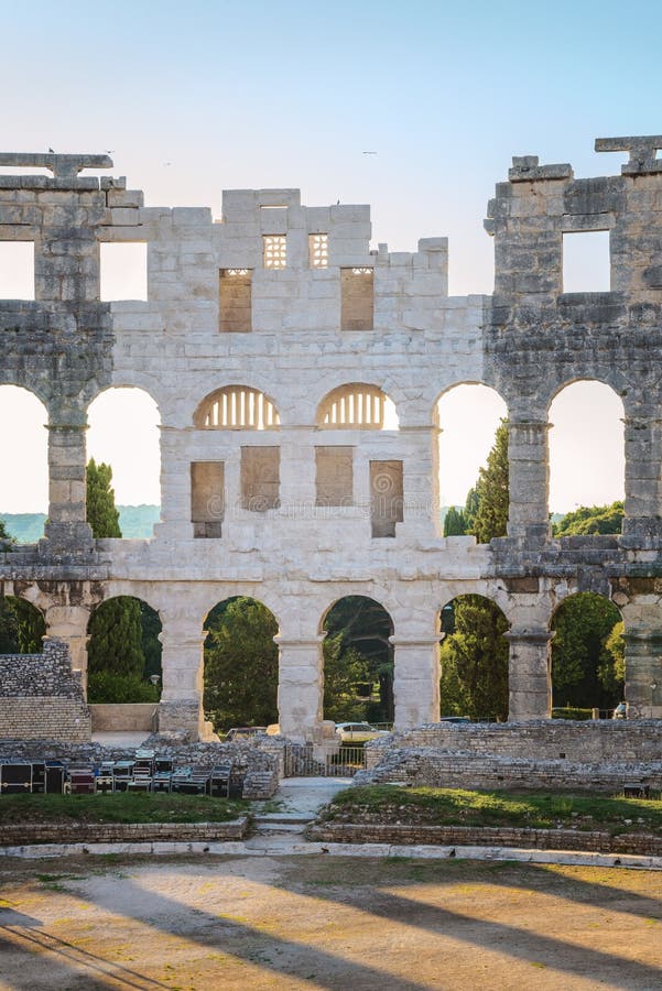 Arena in Pula stock image. Image of arch, interior, monument - 51469471