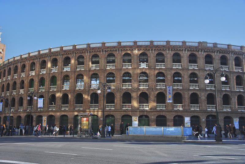 Arena in Valencia. redactionele stock foto. Image of stierengevecht ...