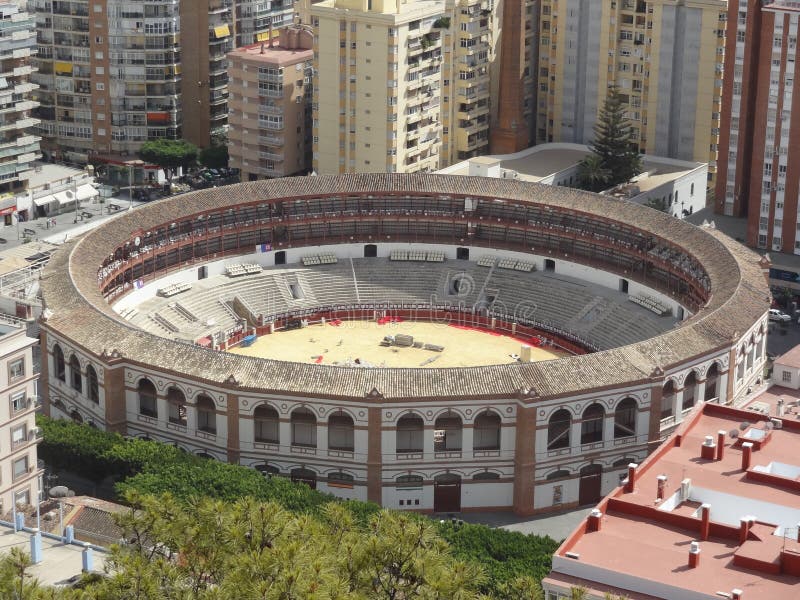 Arena in Malaga, Spanje stock foto. Image of architectuur - 41910318