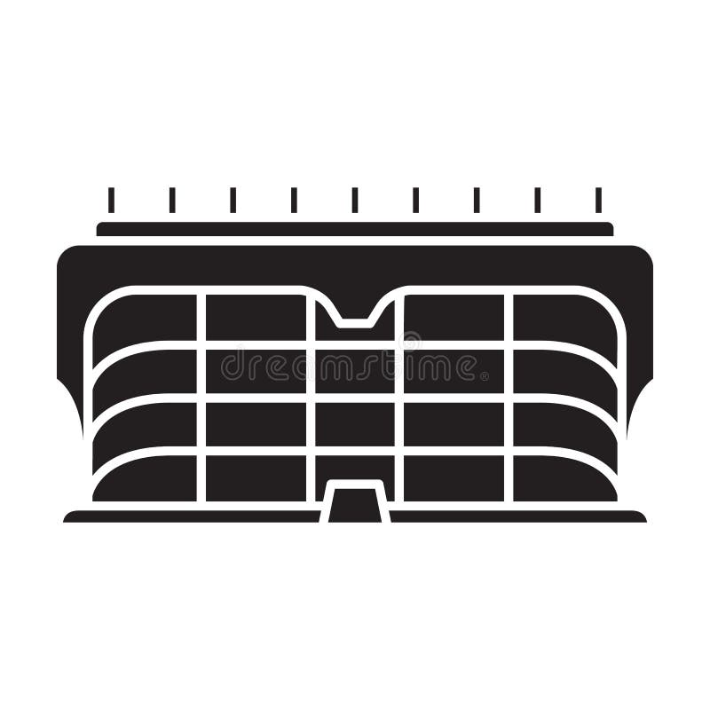 Arena Vector Black Icon. Vector Illustration Stadium on White ...