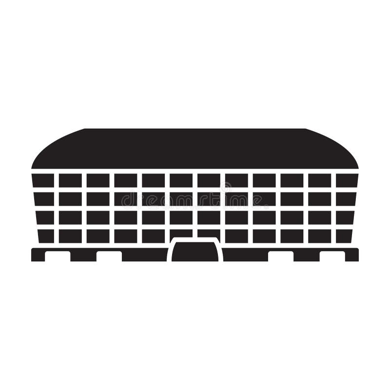 Arena Vector Black Icon. Vector Illustration Stadium on White ...