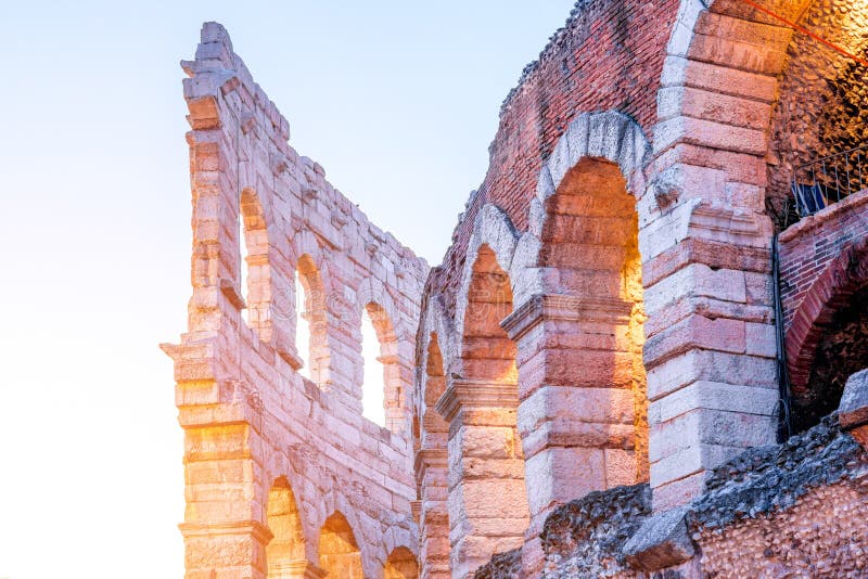Arena in Verona city stock photo. Image of roman, arena - 76247306