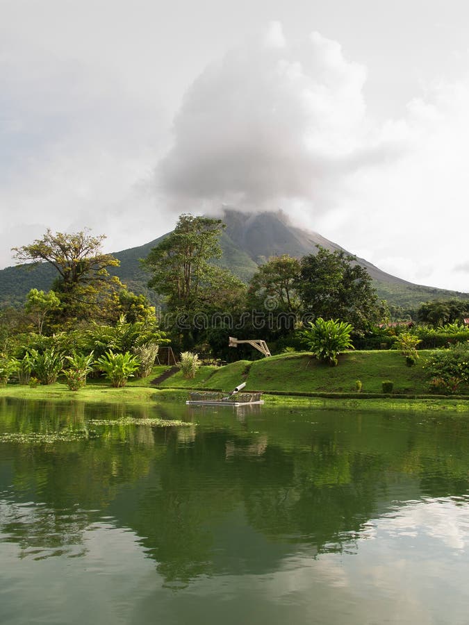 Mount Arenal stock image. Image of mountian, smoke, rica - 2756959