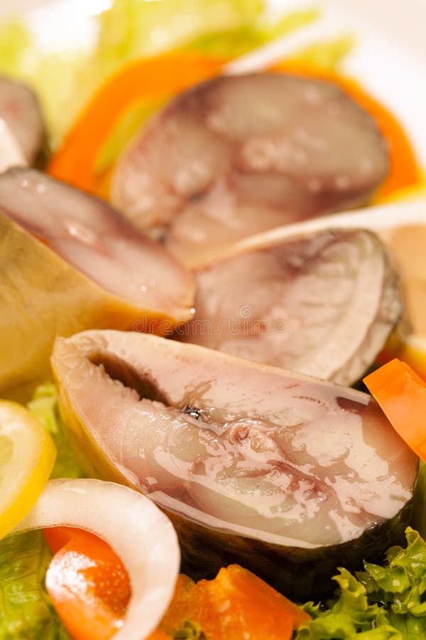 Arenque Defumado Com Vegetais Imagem de Stock - Imagem de doméstico ...