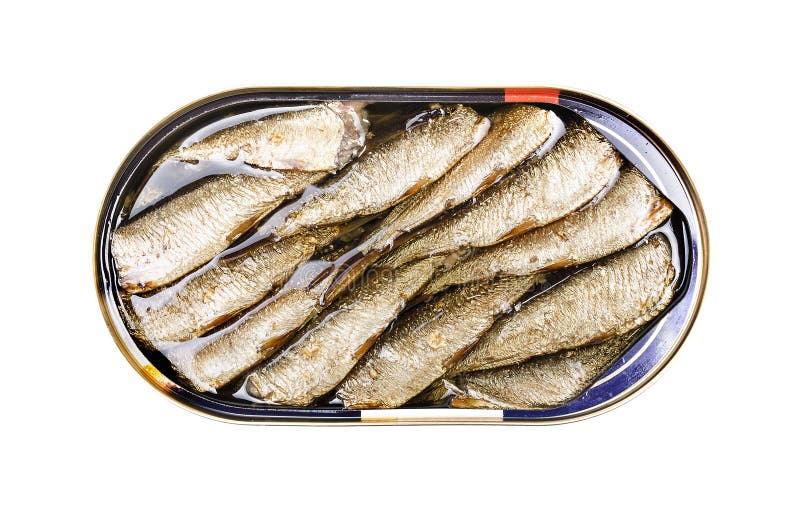 Arenque Pequeno Em Uma Lata De Lata Aberta Imagem de Stock - Imagem de ...