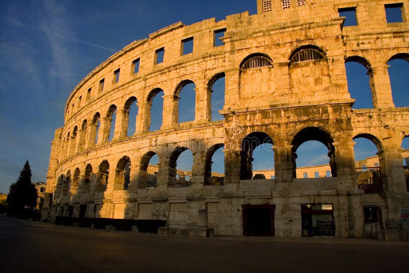Areny Croatia pula zdjęcie stock. Obraz złożonej z croatia - 13340428